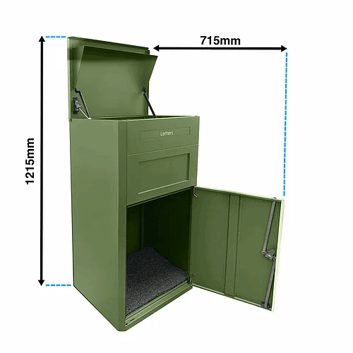 Large Parcel Drop Box Front or Rear Access - Green - I Love Parcels