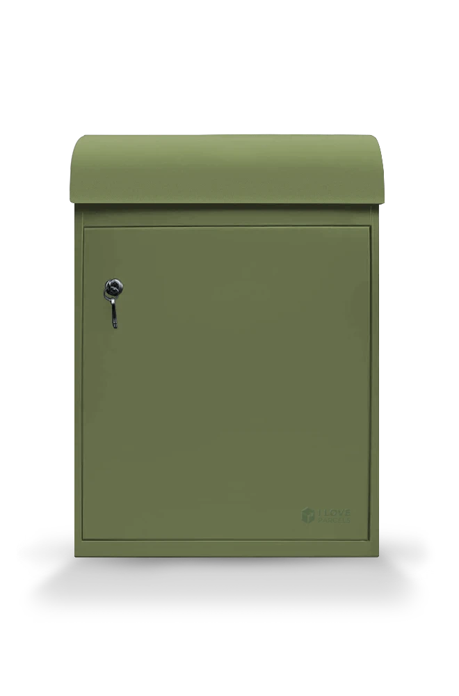 Medium Wall Mountable Parcel Box in Green | iLoveParcels