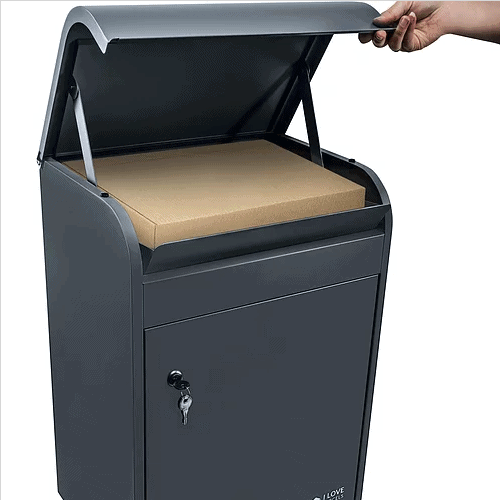 Medium Front Access Wall Mountable Secure Parcel Box - Grey - I Love ...