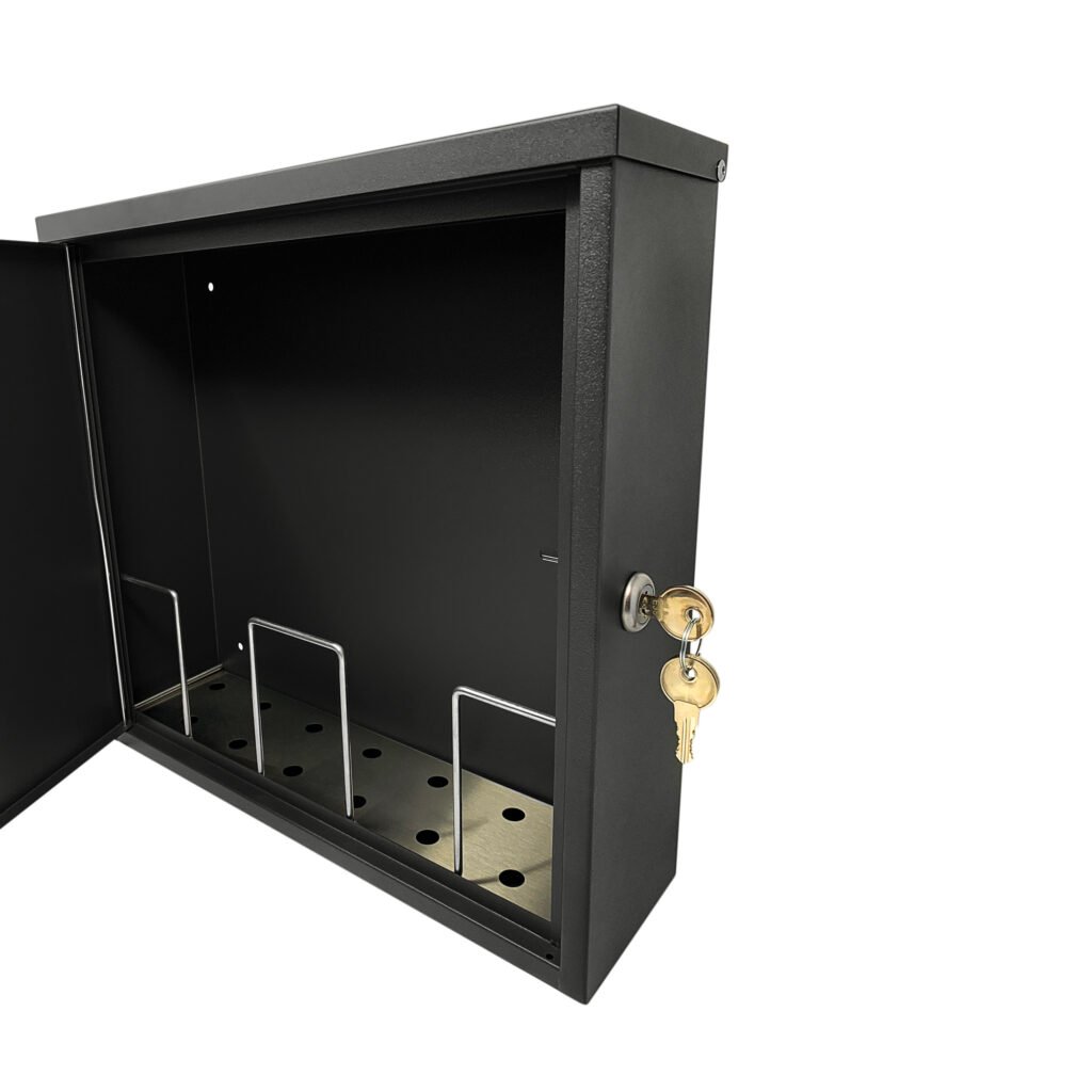 Modern Wall Mounted Letterbox - Black