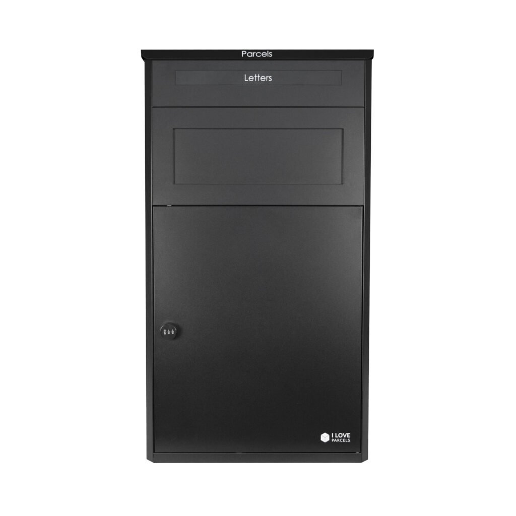 Extra Large Parcel Drop Box Front or Rear Access: Black