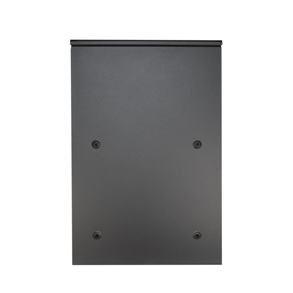 Large Front Access Wall Mountable Secure Parcel Box: Black