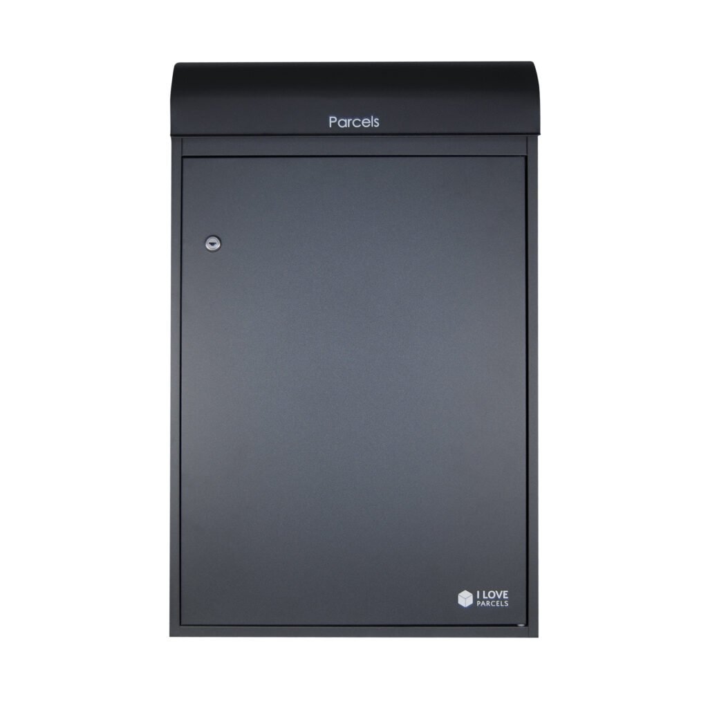 Large Front Access Wall Mountable Secure Parcel Box: Anthracite