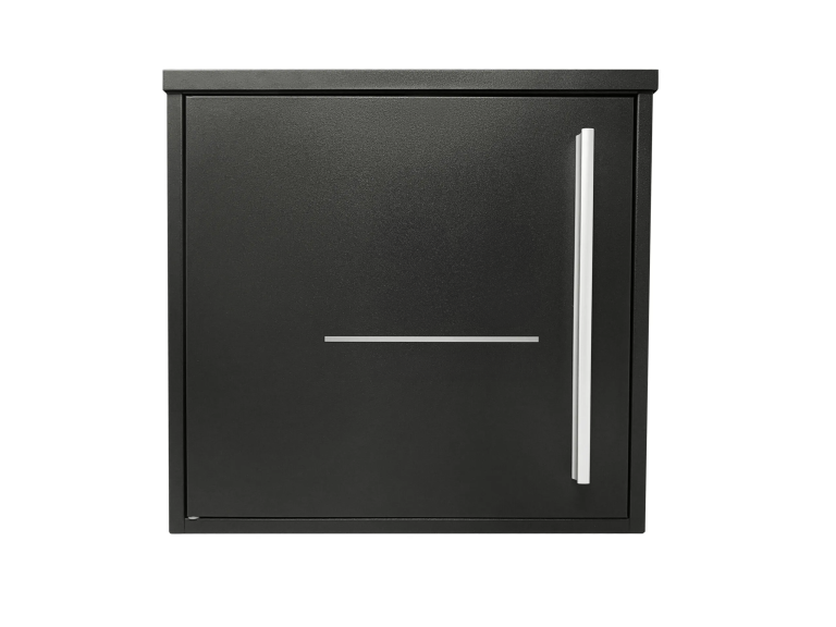 Personalised Modern Wall Mounted Letterbox - Black - ILP