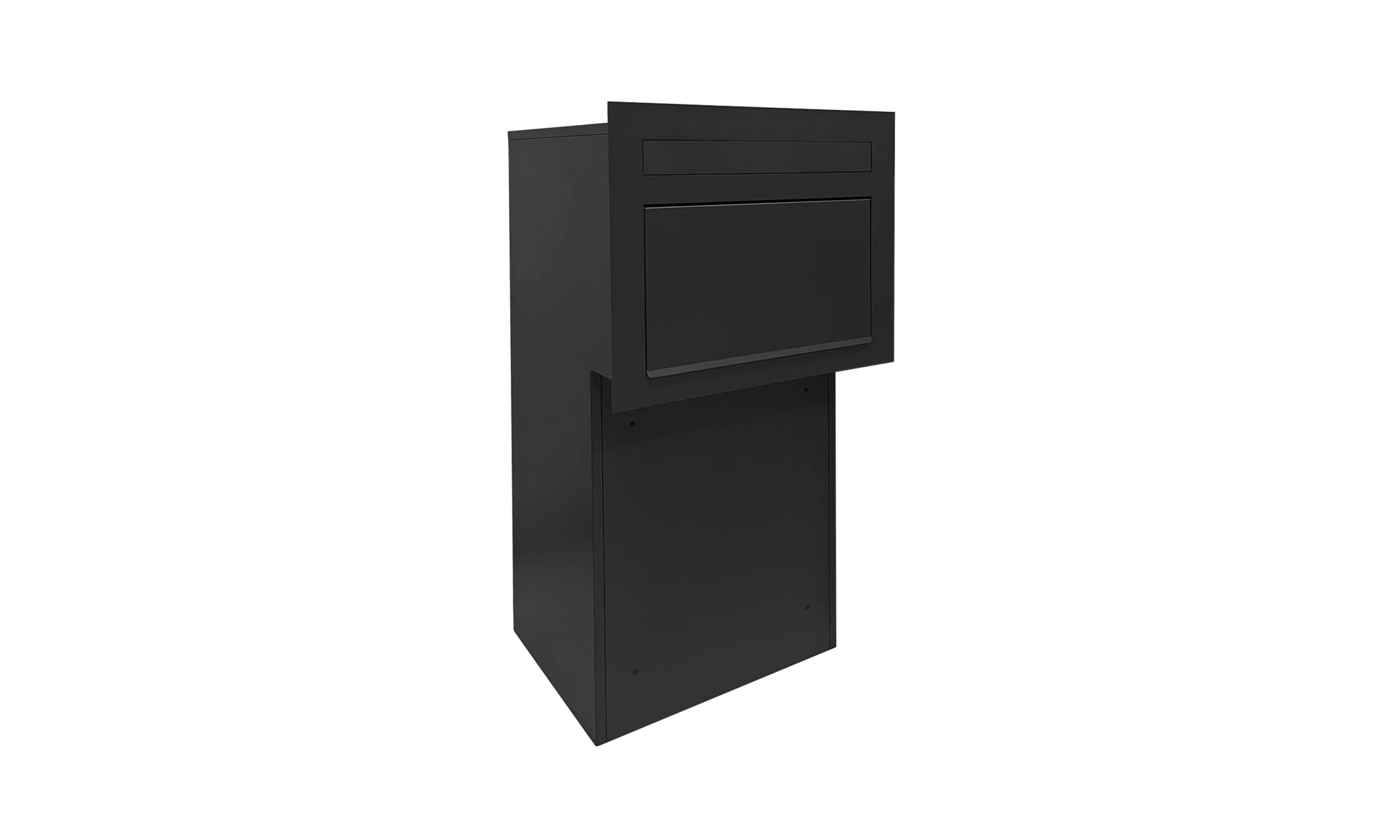 MIami II Parcel Post Box for Gate -Black