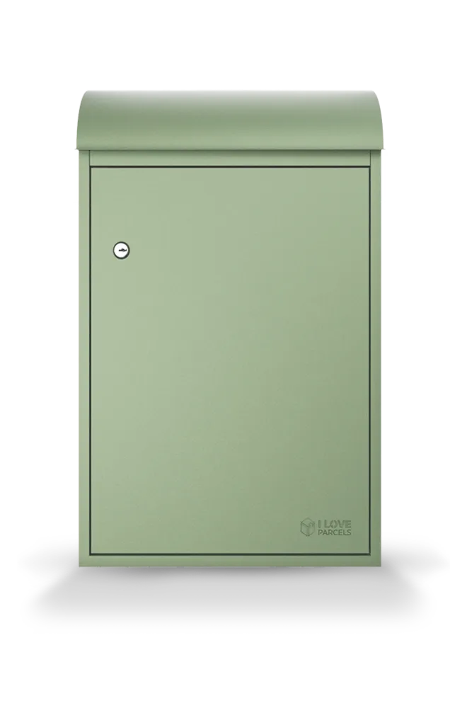 Large Front Access Wall Mountable Secure Parcel Box: Pebble