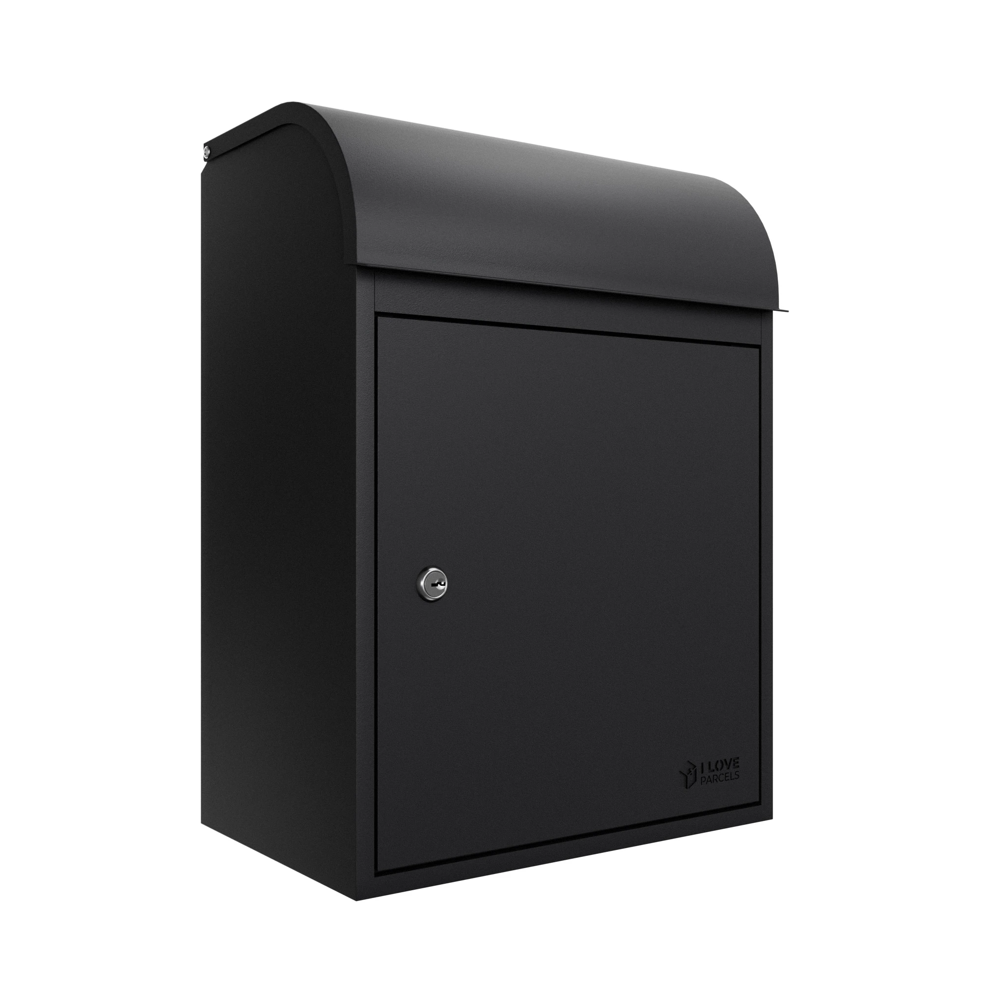 Small Wall Mountable Parcel Box in Black | iLoveParcels