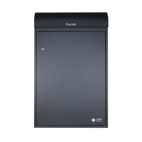 Large Front Access Wall Mountable Secure Parcel Box: Anthracite